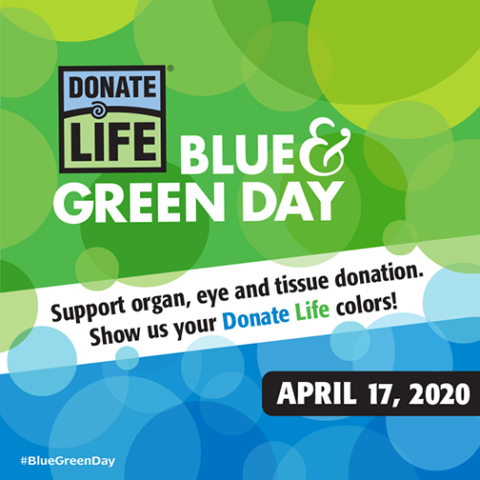 Blue and Green Day - Donate Life California